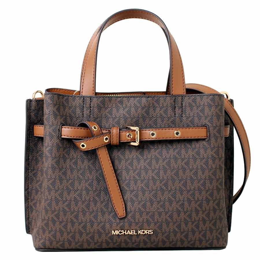 Túi Xách Michael Kors MK 35H0GU5S7T Emilia Brown Màu Nâu Đen