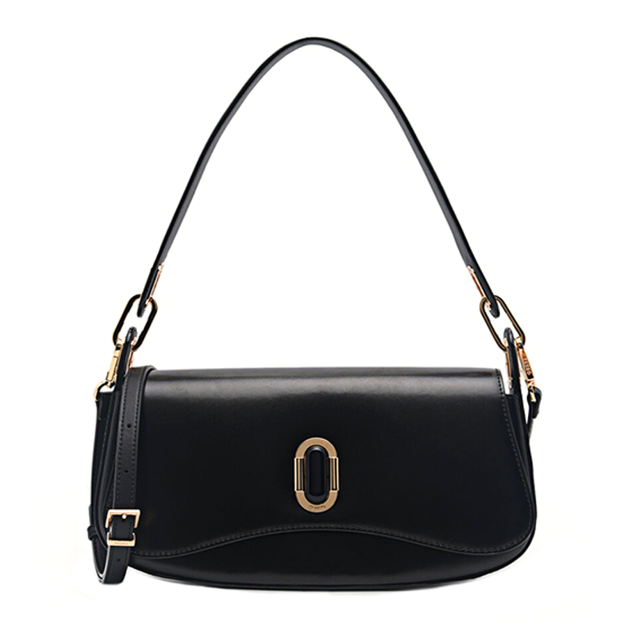 Túi Đeo Vai Nữ Pedro Rift Leather Shoulder Bag Black PW2-76390084 Màu Đen