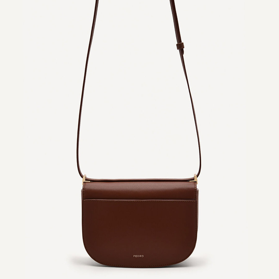 Túi Đeo Vai Nữ Pedro Icon Leather Shoulder Bag Dark Brown PW2-76610065 ...