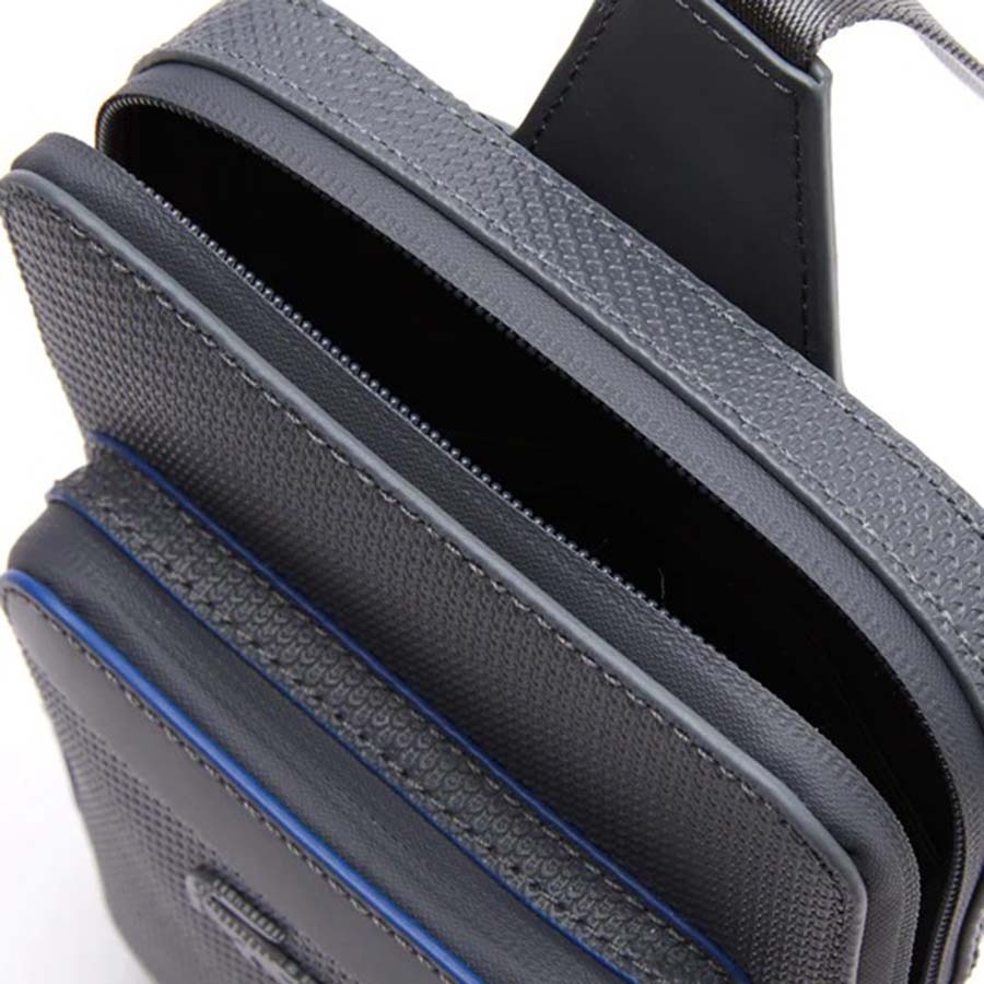 Túi Đeo Chéo Lacoste Men's Chantaco Leather Body Bag Màu Xanh Navy