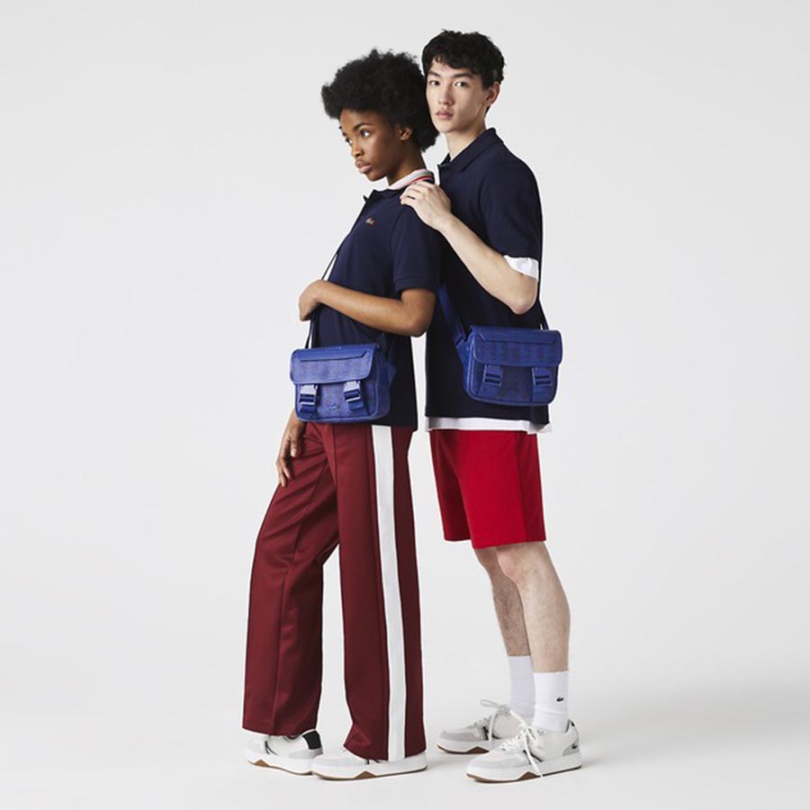 Túi Đeo Chéo Lacoste The Blend Colored Monogram Canvas Flap Messenger ...