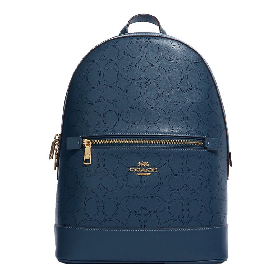 Balo Coach Kenley Backpack In Signature Leather CA237 Màu Xanh Navy