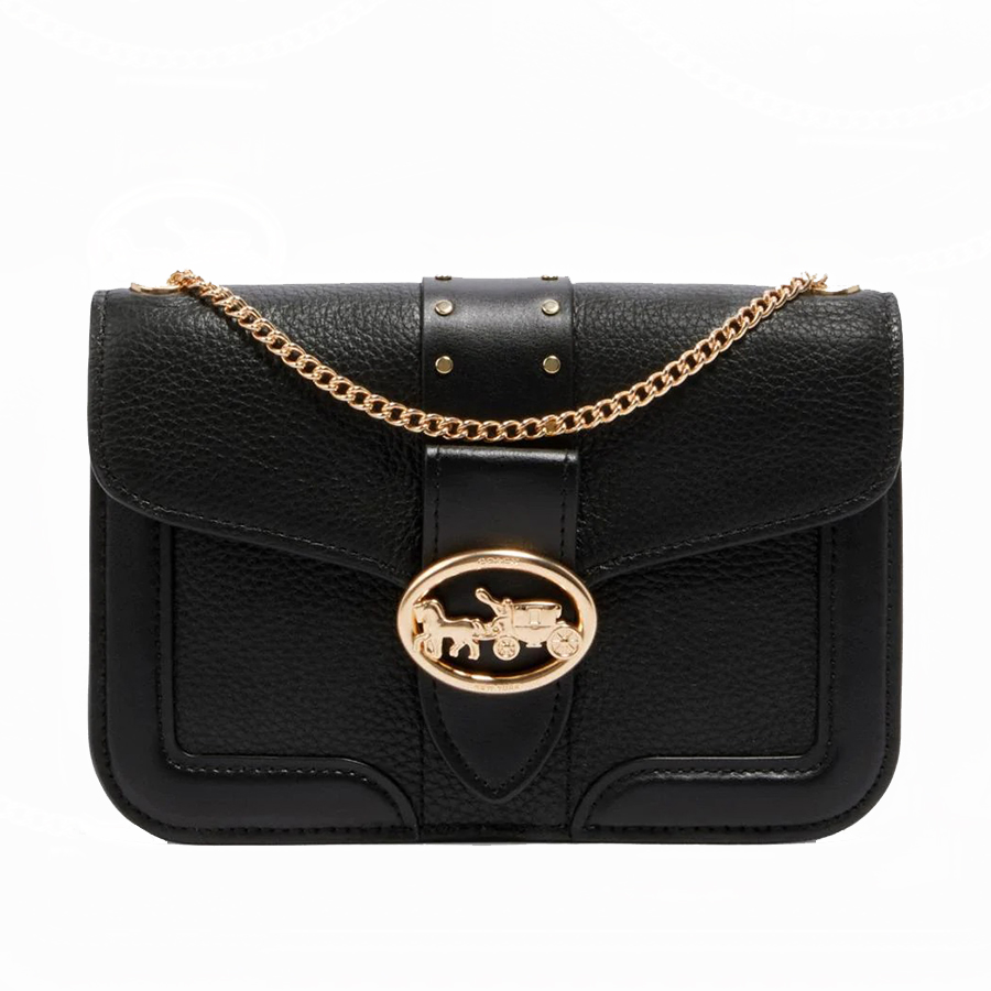 Túi Đeo Chéo Coach Georgie Crossbody With Rivets Màu Đen