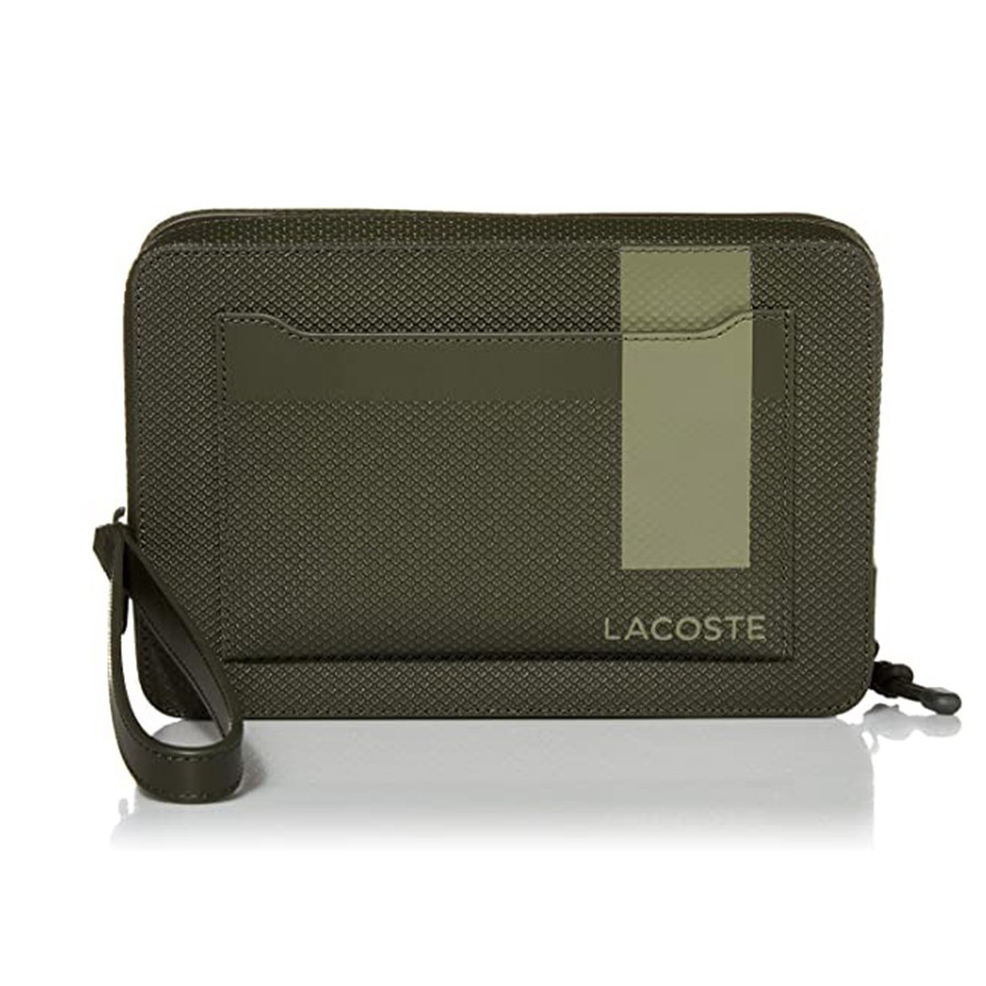 Túi Cầm Tay Lacoste Chantaco Clutch Bag NH3449AP Màu Xanh Rêu
