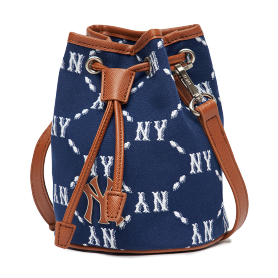 Túi Đeo Chéo Dây Rút MLB Monogram Diamond 3ABMS022N-50NYL Màu Xanh Navy
