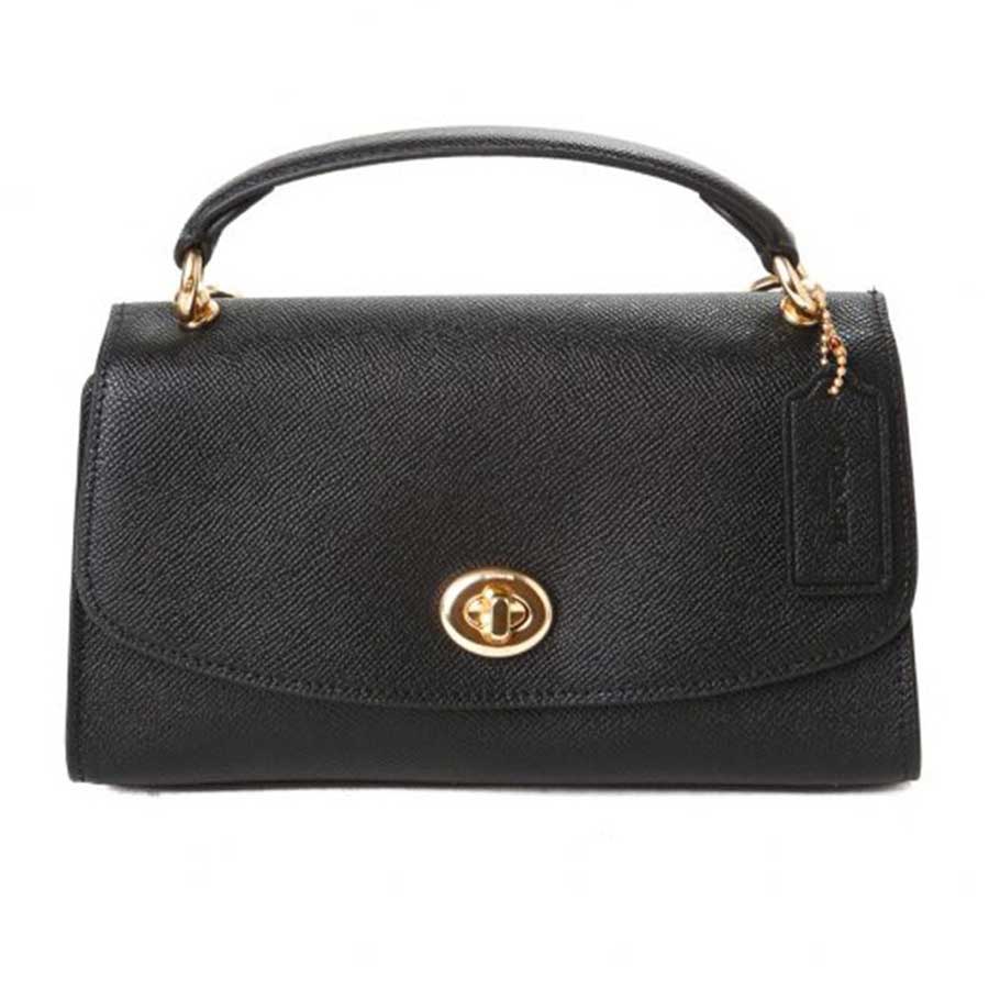 Túi Xách Coach Tilly Satchel 23 in Crossgrain Leather Black Màu Đen