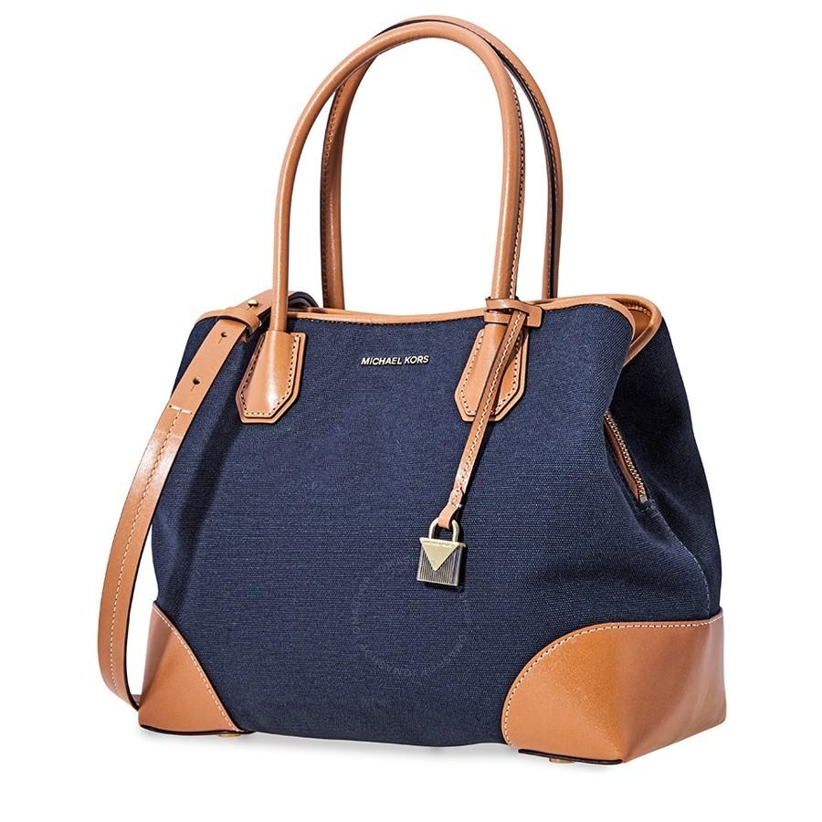 Túi Xách Michael Kors MK Mercer Gallery Medium Satchel-Admiral Màu Xanh ...