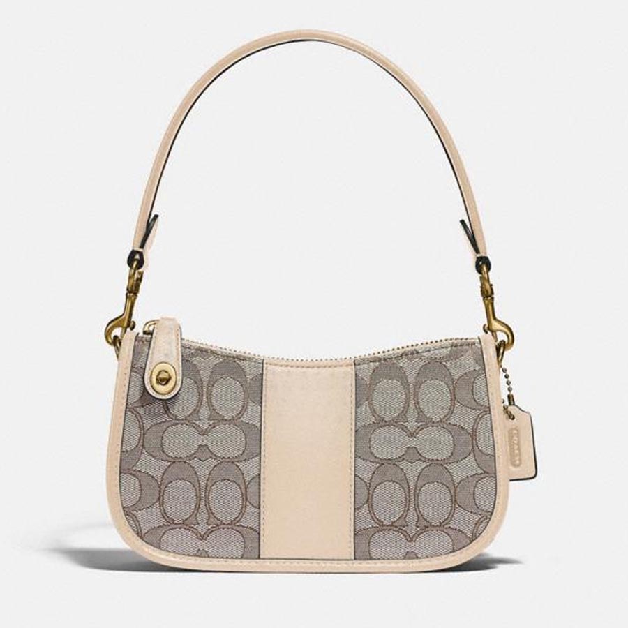 Túi Xách Coach Swinger Bag In Signature Jacquard Brass Stone Ivory Màu ...