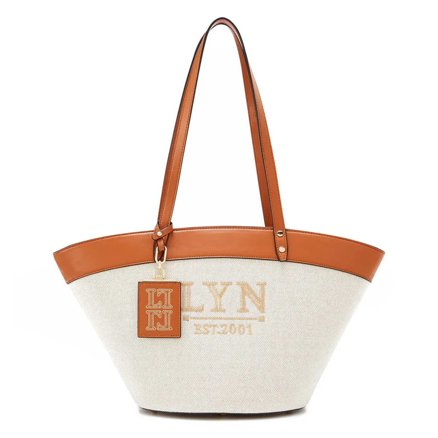 Túi Tote Lyn Bastile L Tote Bags LL22SBS001 Màu Trắng Nâu