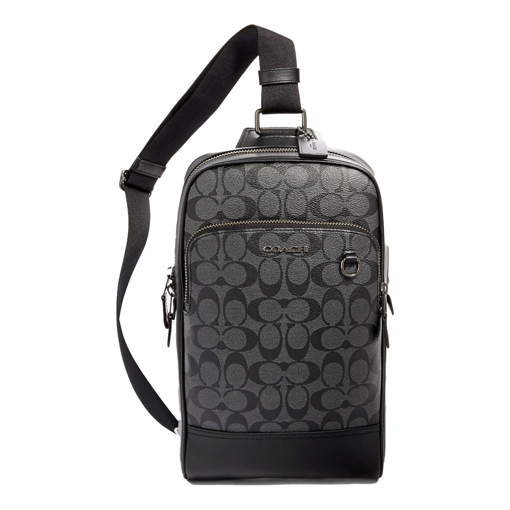 Balo Coach Graham Pack In Signature Canvas 89937 Màu Xám Đen