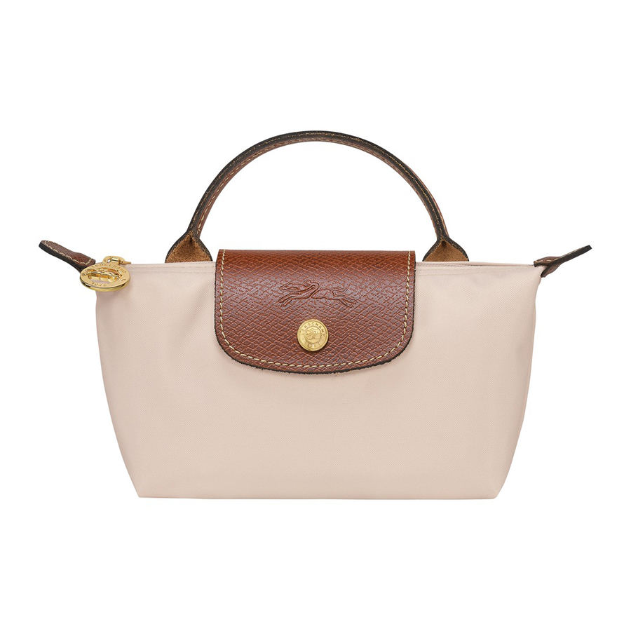 Túi Xách Nữ Longchamp Le Pliage Original Pouch With Handle Màu Be Nâu